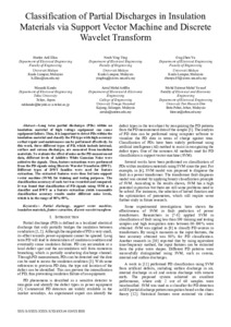 Classification of partial discharges in insulation materials via support vector machine and ...